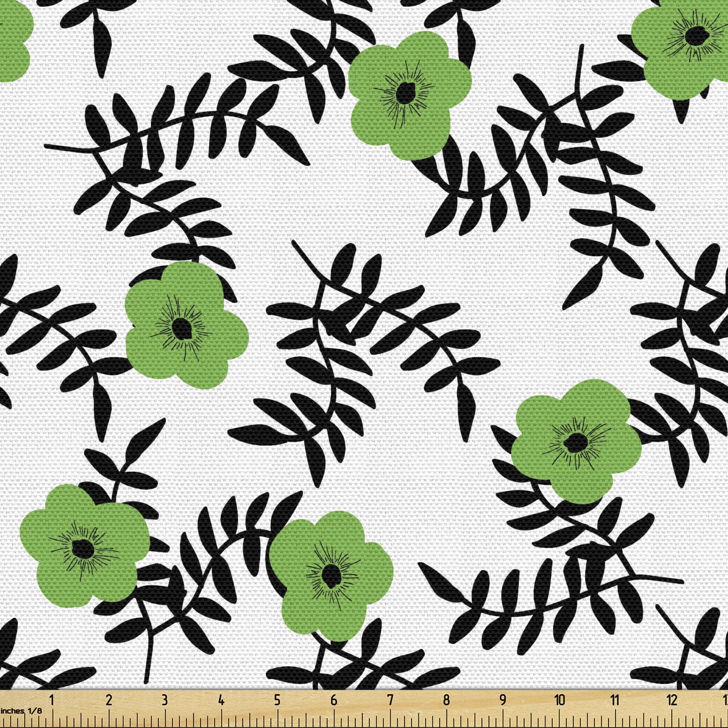 Botany Fabric by the Yard, Flower Branch Bouquets Tree Growth Season ...