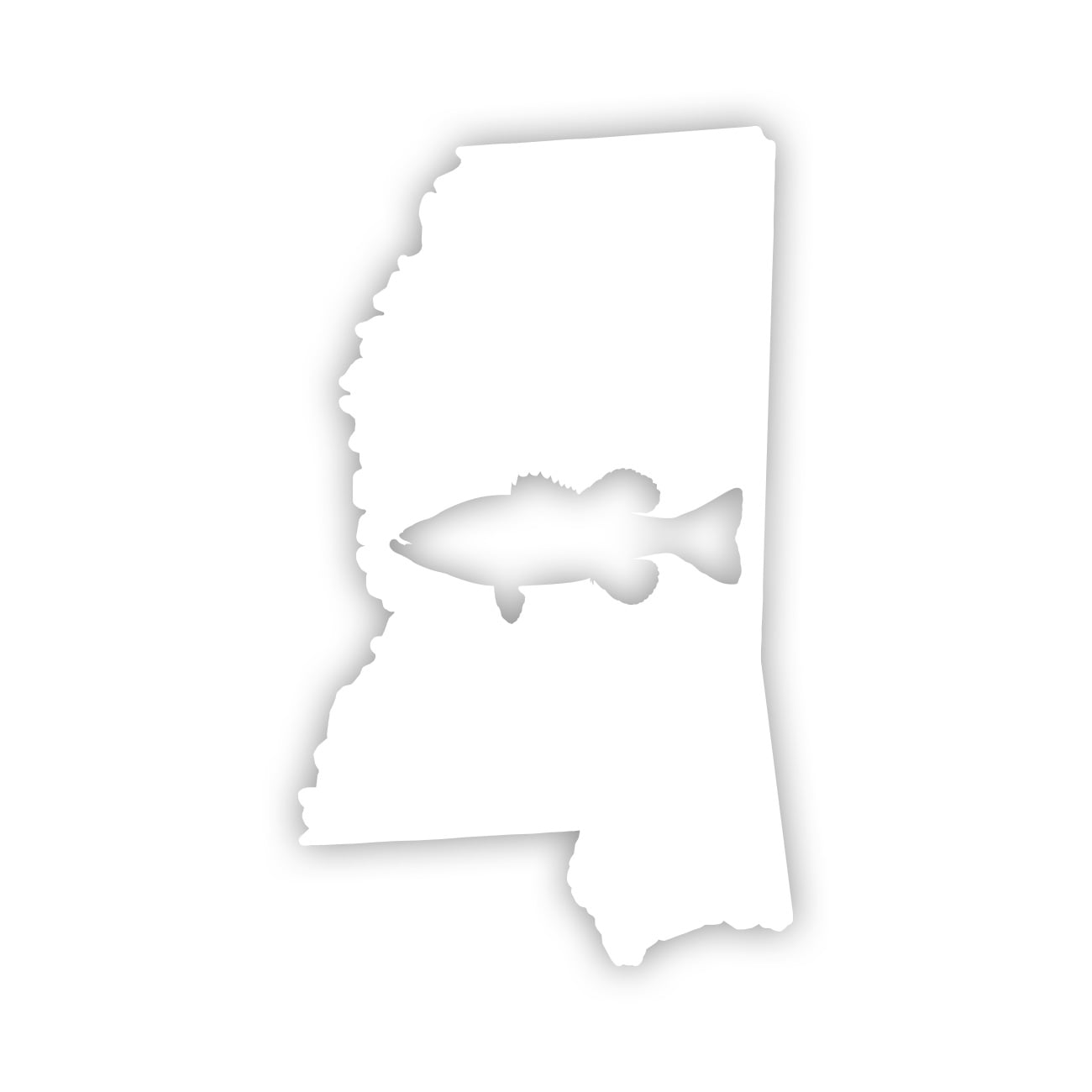 Mississippi Bass Sticker Decal Die Cut - Self Adhesive Vinyl ...