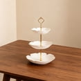 AOOOWER Glass Snacks Serving Dish Elegant 3 Tiers Fruits Bowl for ...