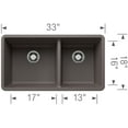 BLANCO PRECIS 1.75 Undermount -Truffle - Walmart.com