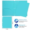 RYWESNIY Plastic Folders with Pockets, 3 Hole Punch School Folders for ...