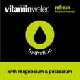 vitaminwater refresh electrolyte enhanced water, tropical mango, 20 fl ...