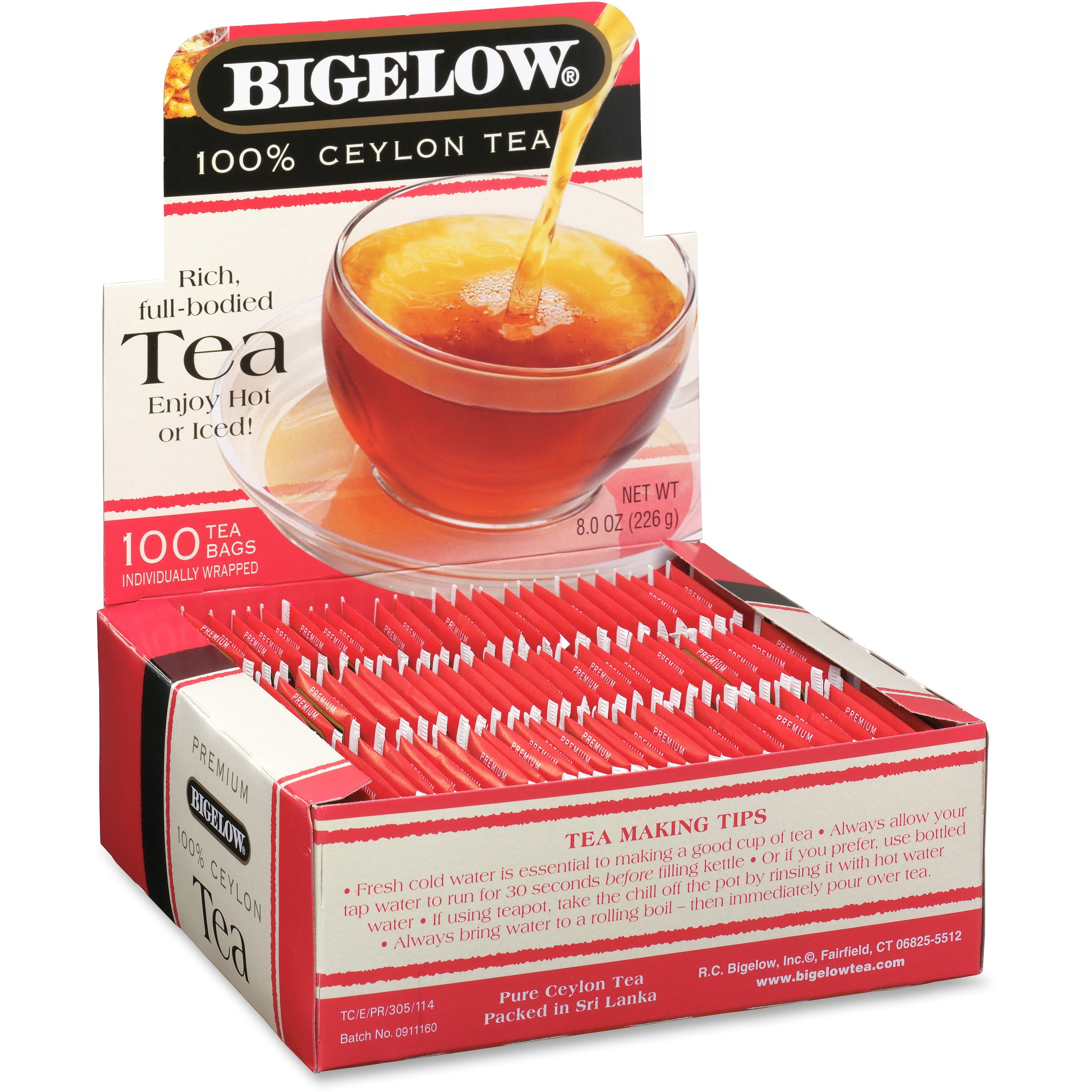 Bigelow, 100% Premium Ceylon Tea Bags, 100 Ct - Walmart.com