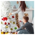 Drevy White Unlit Christmas Tree Hinged Artificial Xmas Pine Tree, 7.5ft - Walmart.com