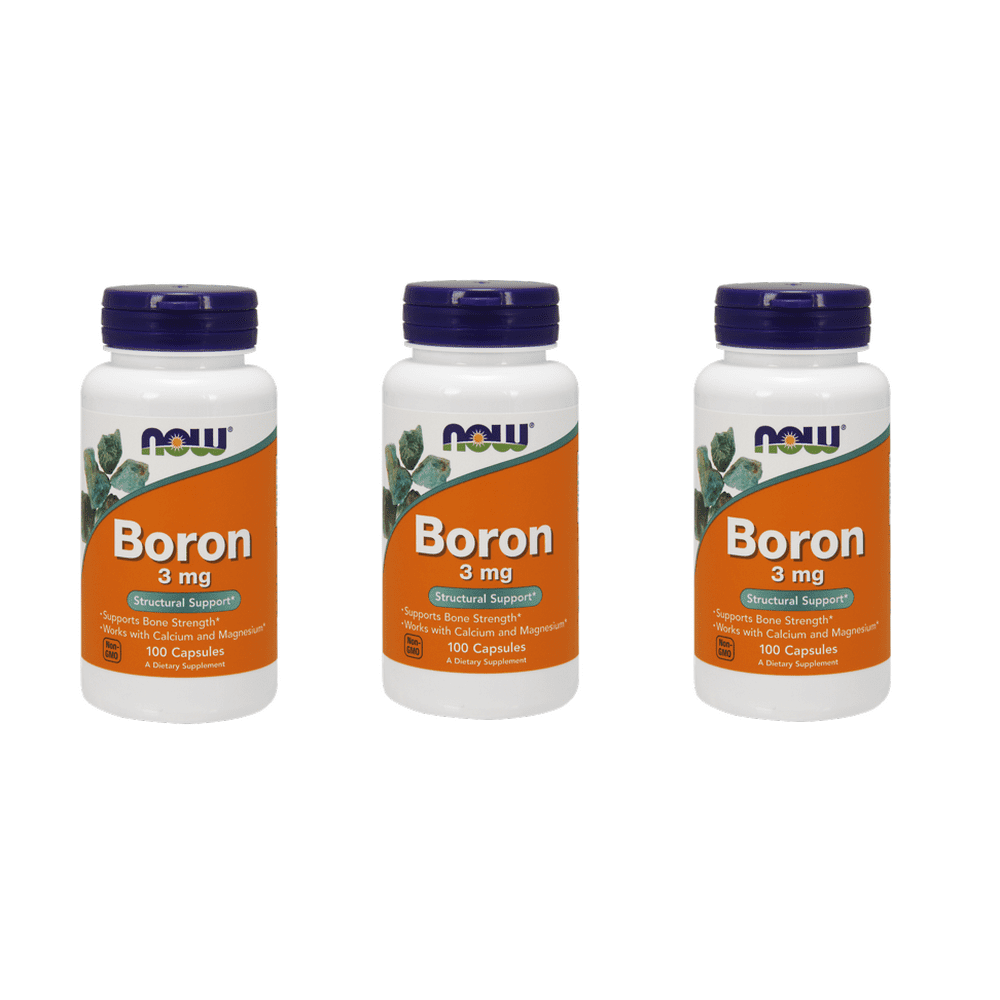 Now Foods - Boron 3 Mg, 100 Capsules - 3 Packs - Walmart.com - Walmart.com