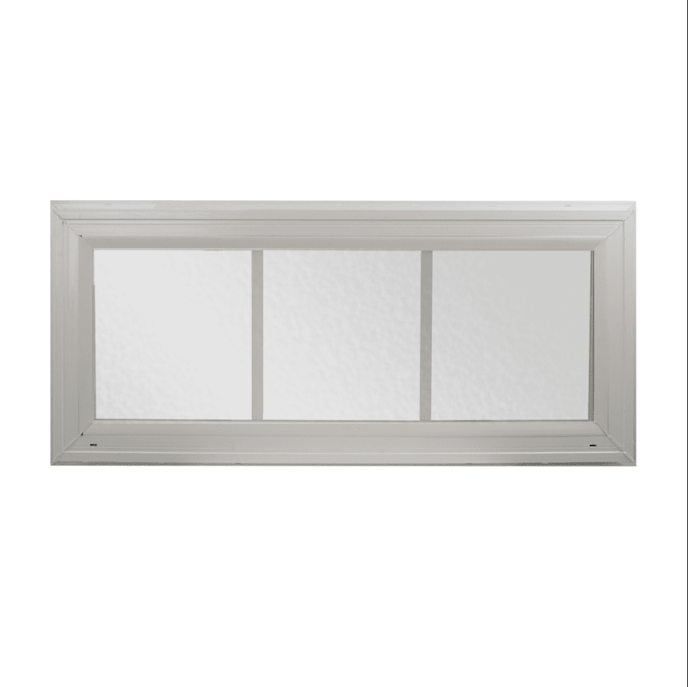 Double Pane Tempered Transom Window 36" x 12" Obscured Glass with Grids ...