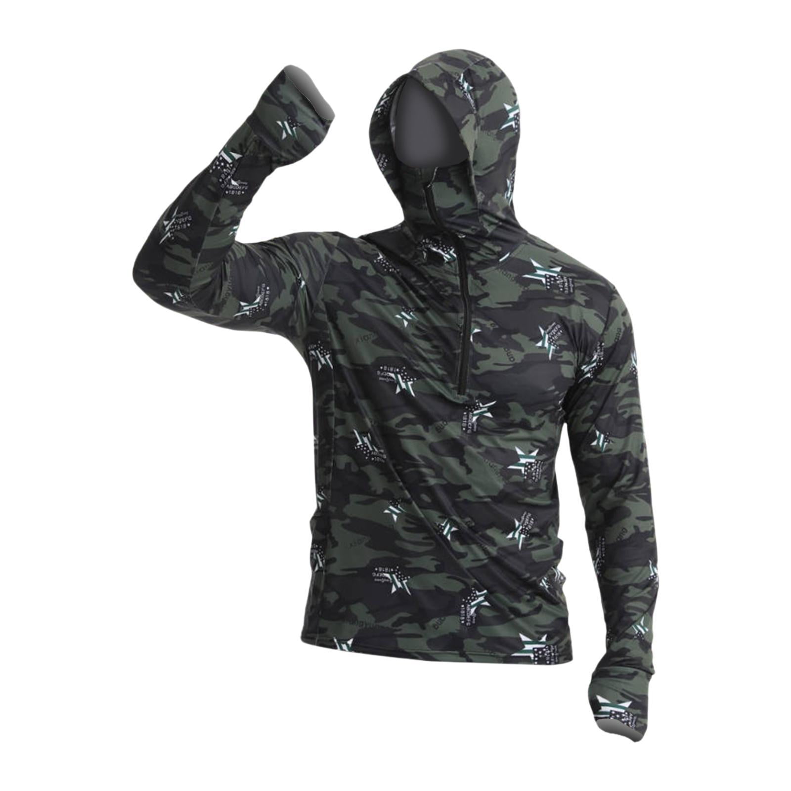 Camisa con capucha y protección solar para hombre, camisa fina con ...