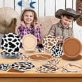 96PCS Western Cowboy Party Plates and Napkins Cow Print Party Supplies ...