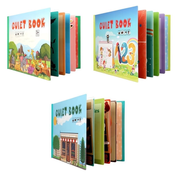 3 piezas Montessori Quiet Book Matching Puzzle Game Busy Book ...