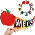 Back to School Bunting Party Pull Flag Supplies Letter The Decorations ...