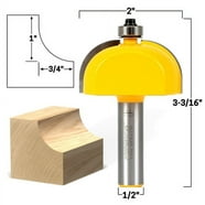 Round Over Rail & Stile with Cove Panel Raiser 3 Bit Router Bit Set ...