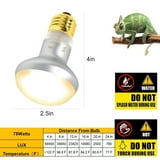 ECOSUB Reptile Heat Lamp E26, 2Pcs, 75W, Basking Light Bulb for Bearded Dragon, Gecko, Turtle ...