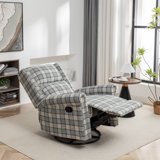 Green Swivel Rocker Recliner Chair, Manual Rocking, Wingback, 360 ...