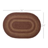 Burgundy Tan Jute Rug Rect w/ Pad 27x48 - Walmart.com