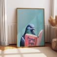 Affixzi Pigeon Reading Pooping on People Book Matte Paper Poster ...