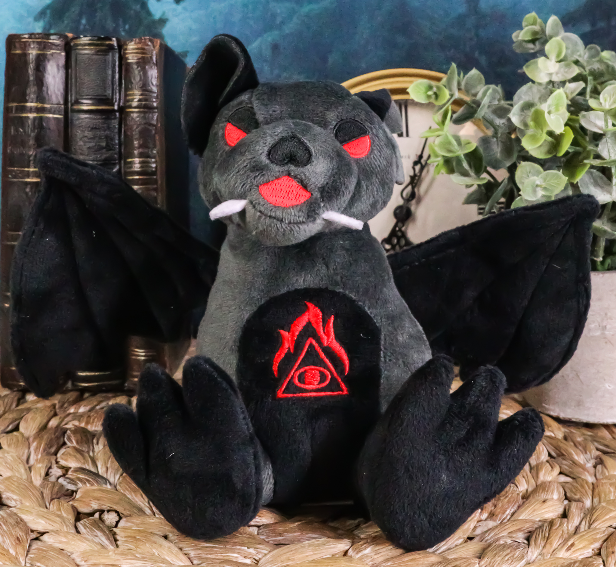 Ebros Fantasy Demonic Vampire Dracula Blood Thirsty Bat Luxe Soft Plush ...