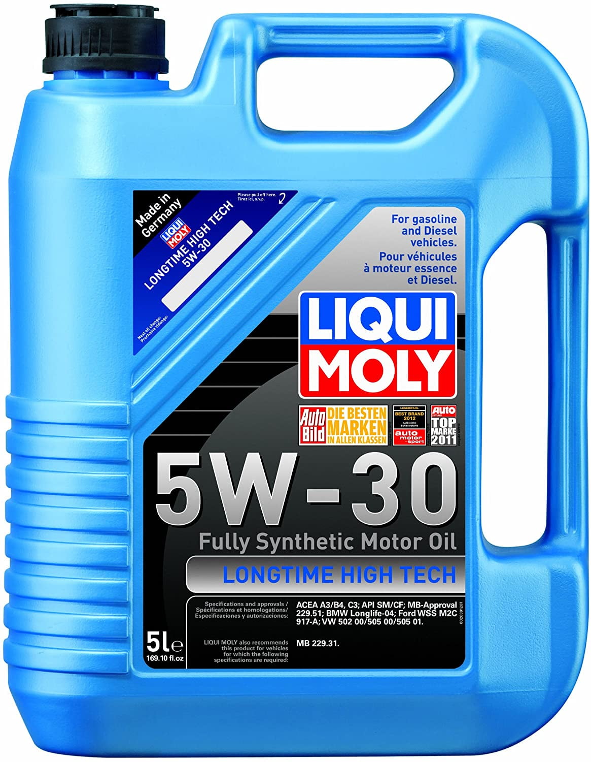Liqui Moly 2039 Longtime High Tech 5W-30 Synthetic Motor Oil - 5 Liter ...