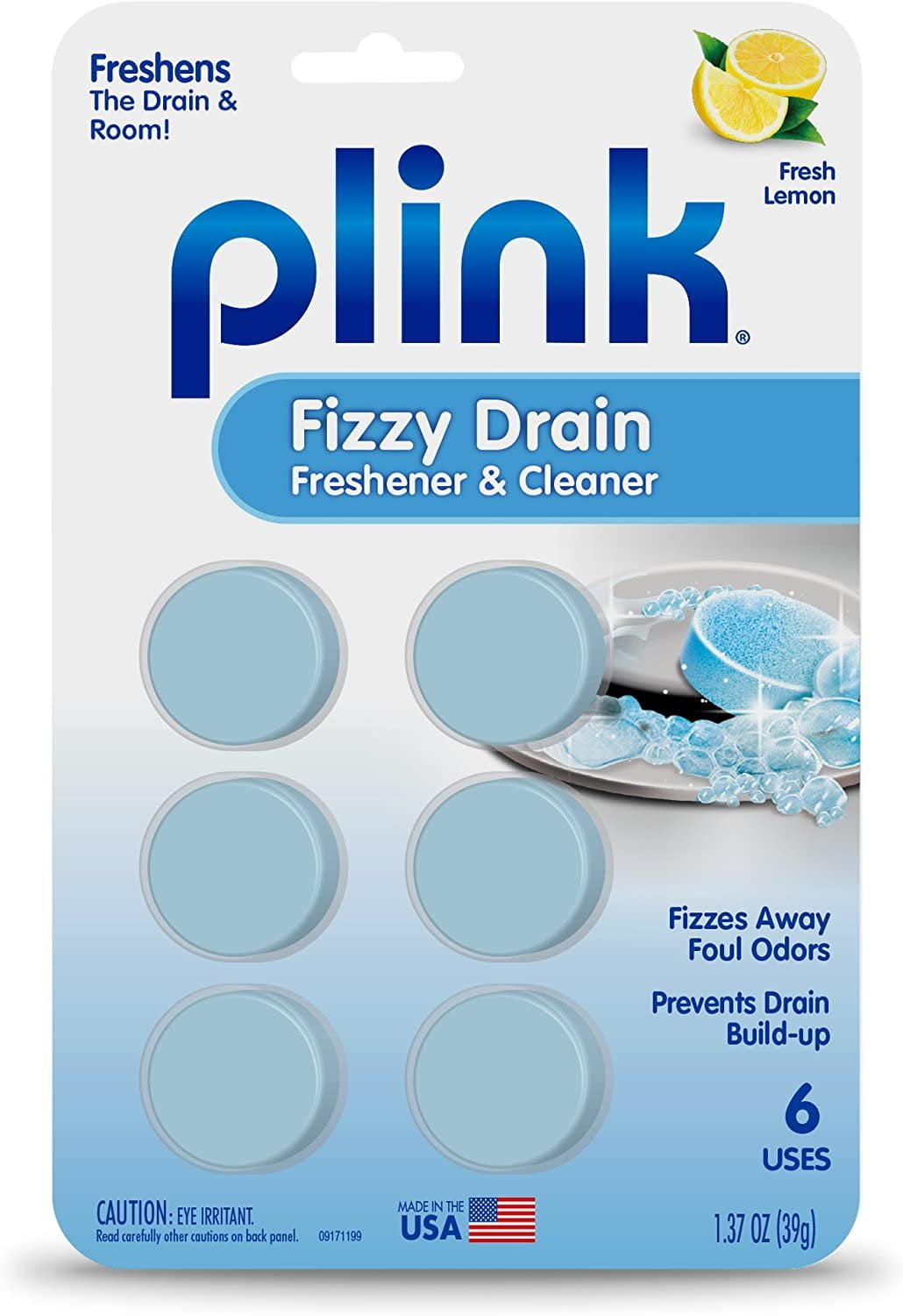 Plink Fizzy Drain Freshner, Prevents Buildup and Maintains a Clear ...