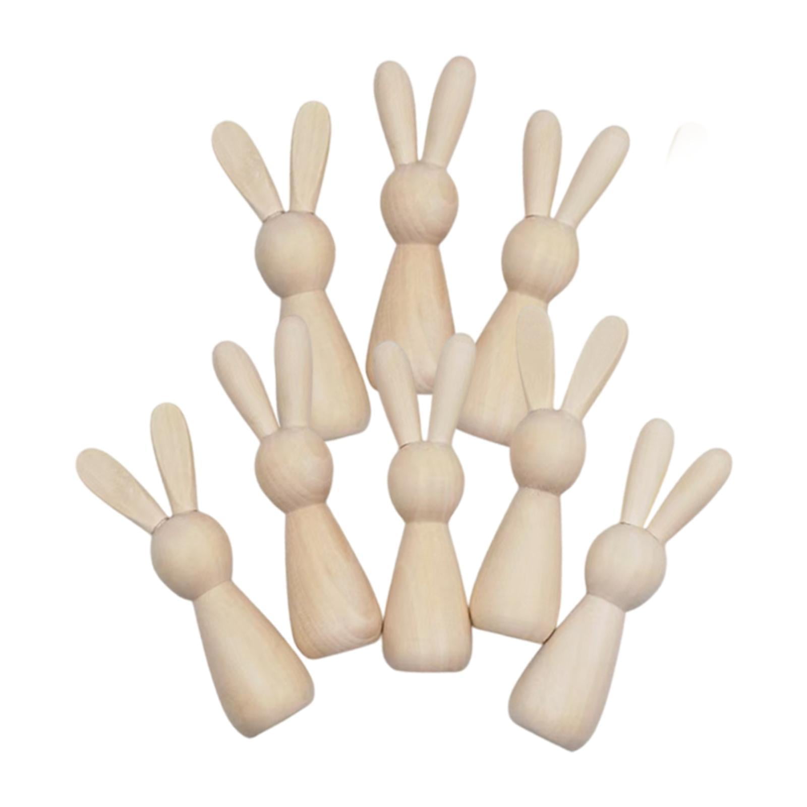 Click here for Abbracc 8 Pieces Unfinished Wooden Peg Dolls Blank... prices