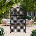Freestanding Metal Privacy Screen Room Divider - 3-Panel Decorative ...