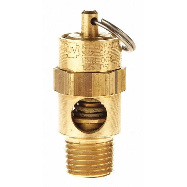 Conrader Air Safety Valve,1/4" (M) NPT Inlet SRV250-14-100 SST ...