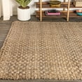 JONATHAN Y NATURAL FIBER Estera Hand Woven Boucle Chunky Jute Natural 3 ...