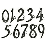 Hy-Ko 4 Inch House Address Number 1, Textured Black Plastic with Nails ...