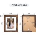 6x8 Picture Frame with Mat 4x6 - High Definition Real Glass Wooden ...