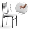 5-Piece Faux Marble Dining Table Set with 4 Upholstered Chairs, MDF ...