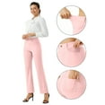 dazeni Womens Casual Dress Pants Comfy Straight Leg Business Work Pants ...