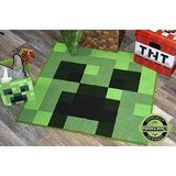 Minecraft Creeper 39-Inch Square Area Rug for Kids Room Decorations and ...