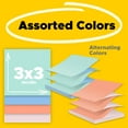 Post-it Dispenser Pop-up Notes, 3 in x 3 in, Alternating Pastel Colors ...