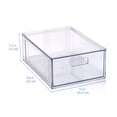 Mainstays Clear Glossy Plastic Pull-Out Closet Drawer Medium Size ...