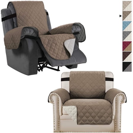 Reversible Taupe Chair Cover and Recliner Cover Bundle | Walmart Canada