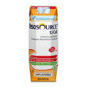 Isosource 1.5 Cal with Fiber Unflavored 250ml Brikpaks 24/Case ...