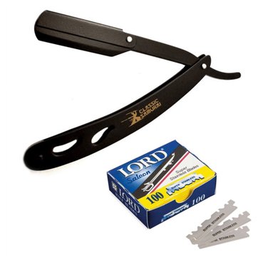 100 BLADES + Facón Professional Classic Straight Edge Barber Razor ...