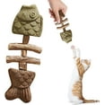 3Pcs Wooden Cat Chewing Toys, Catnip Infused Fish Bone Teething Stick ...