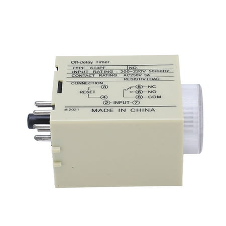 Power Off Delay Relay, AC200-220V Easy Time Adjustment Time Relay High ...