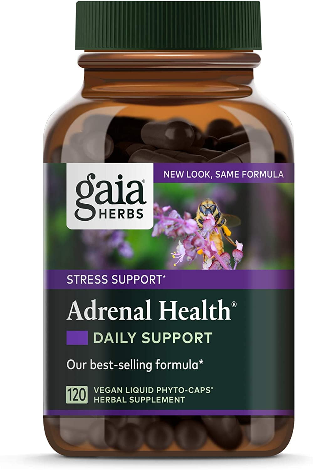 Gaia Herbs Adrenal Health Daily Support Vegan Liquid Phyto Capsules