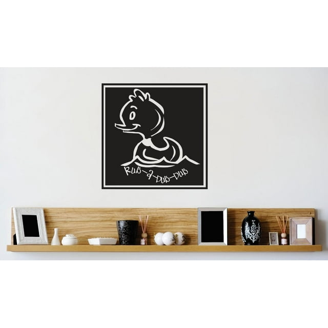 Vinyl Wall Decal Sticker : Rub – A – Dub – Dub Duck Bath Picture Art ...