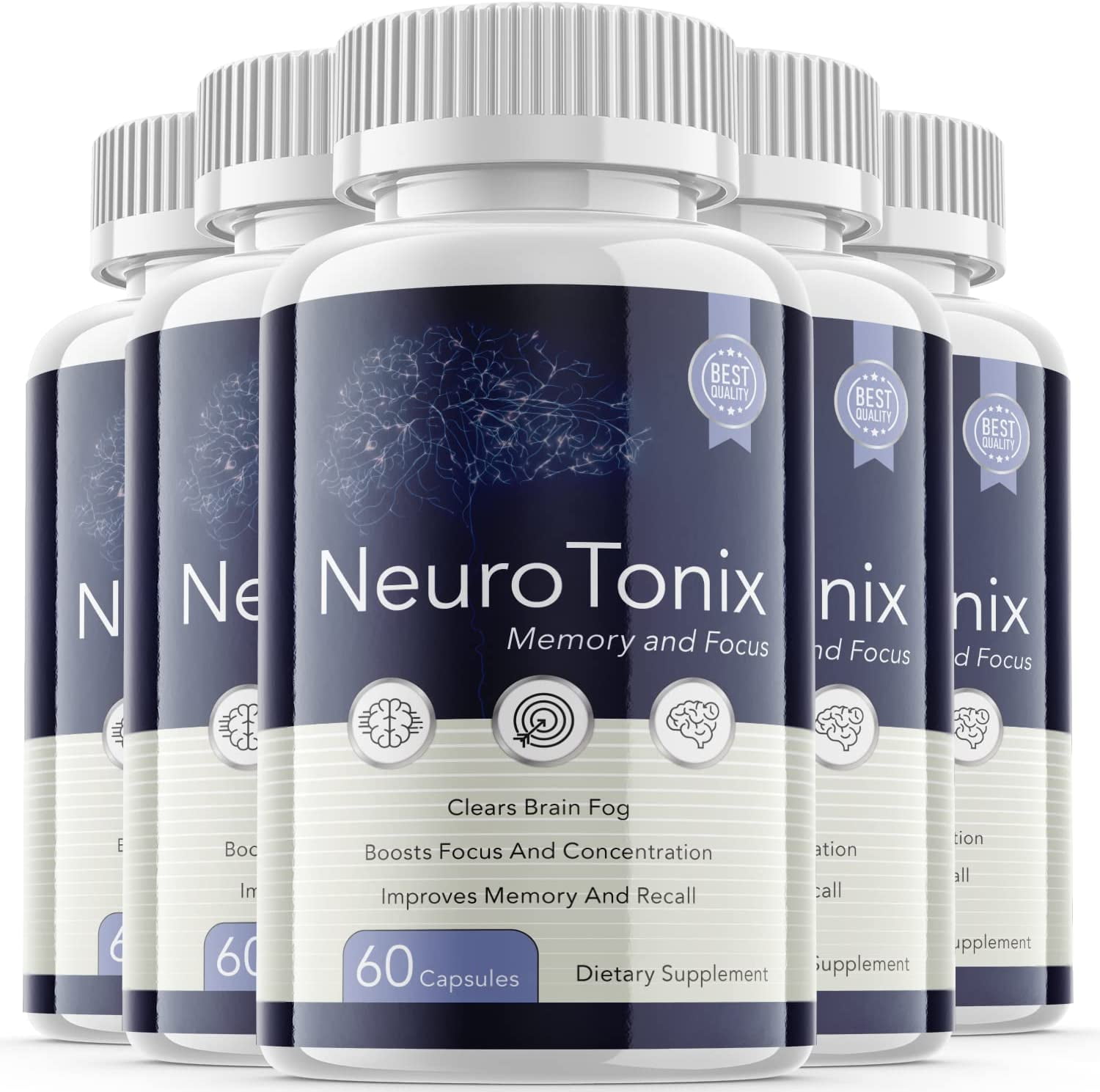 (5 Pack) NeuroTonix - Neuro Tonix - Memory Booster Dietary Supplement ...
