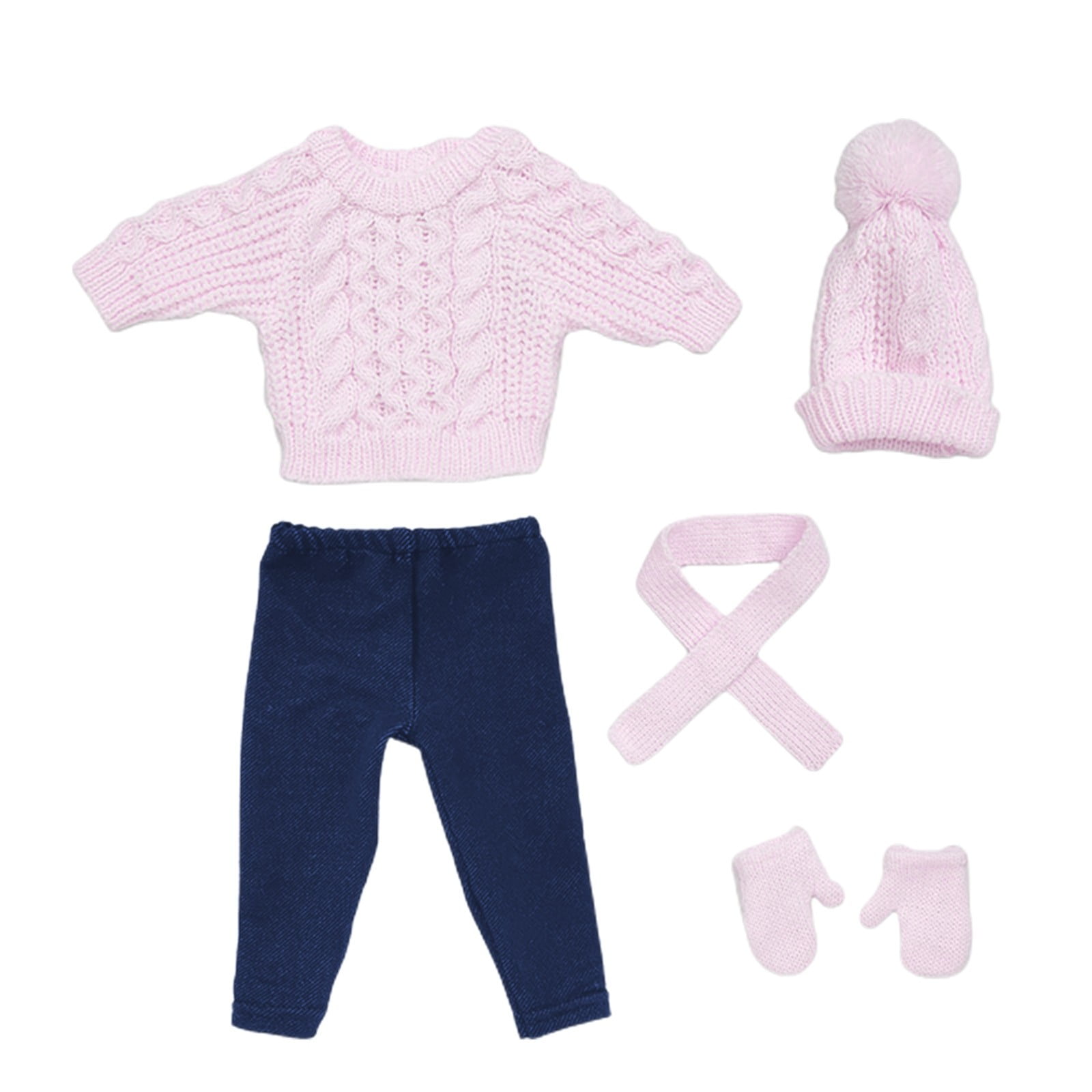 Rbaofujie 18 Inch Doll Clothes  Costumes Party Dress Fits 18 Inch Girl Doll Clothes 5pc