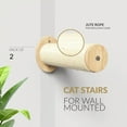 RUseeN 11.8” Cat Wall Steps – Modern Cat Wall Furniture for Large Cats ...