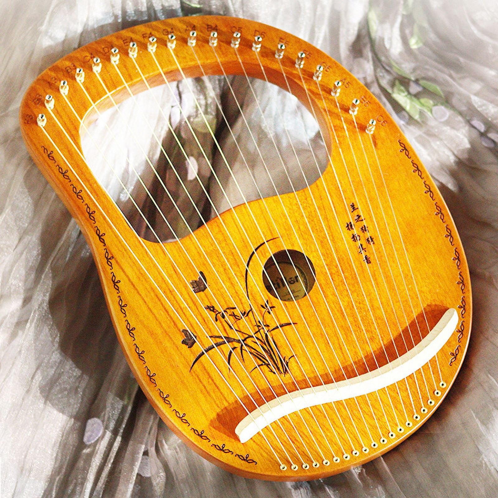 Lira de placa única de 19 cuerdas, instrumento musical fácil de ...