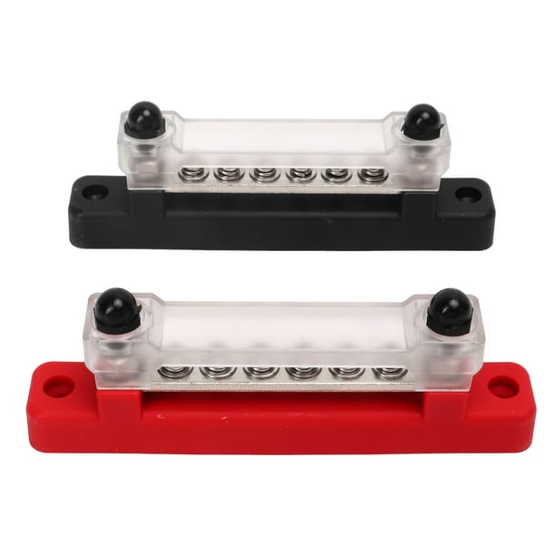48V 150A 6 Terminal Bus Bar 2 Studs Battery Terminal Distribution Block ...