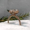 18k Rose Gold Diamond Ring Oval Cut 2 Carat CVD IGI Certified Lab Grown ...
