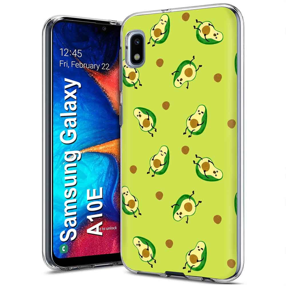 TalkingCase Thin Gel Phone Case for Samsung Galaxy A10E Avacado 5 Fruit Print Samsung Galaxy A10E SM A102U