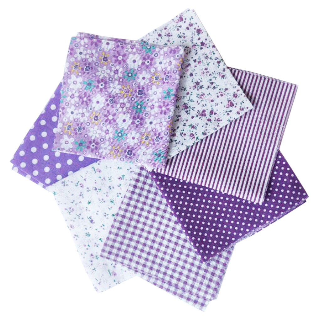 7 Pcs/set Printed Cotton Fabric Squares Quilting Scrapbooking Sewing ...