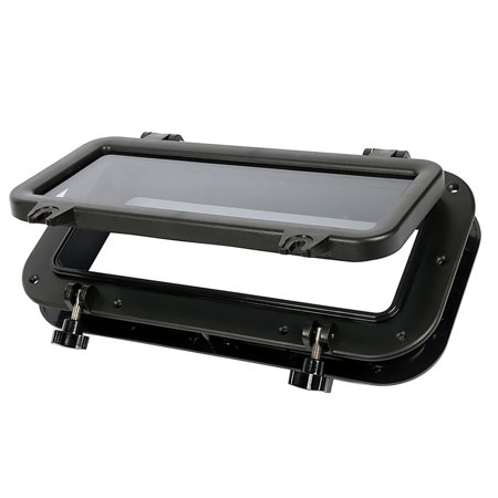 Boat Rectangular Porthole Window with White ABS Plastic Trim Port Hole ...