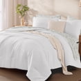 7-Piece Green Pre-washed Queen Comforter Set, Ultra Soft All Season Bed ...